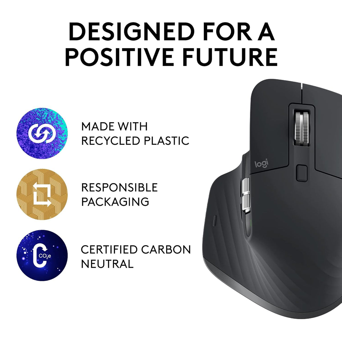 Logitech MX Master 3S - Wireless Performance Mouse with Ultra-Fast Scr